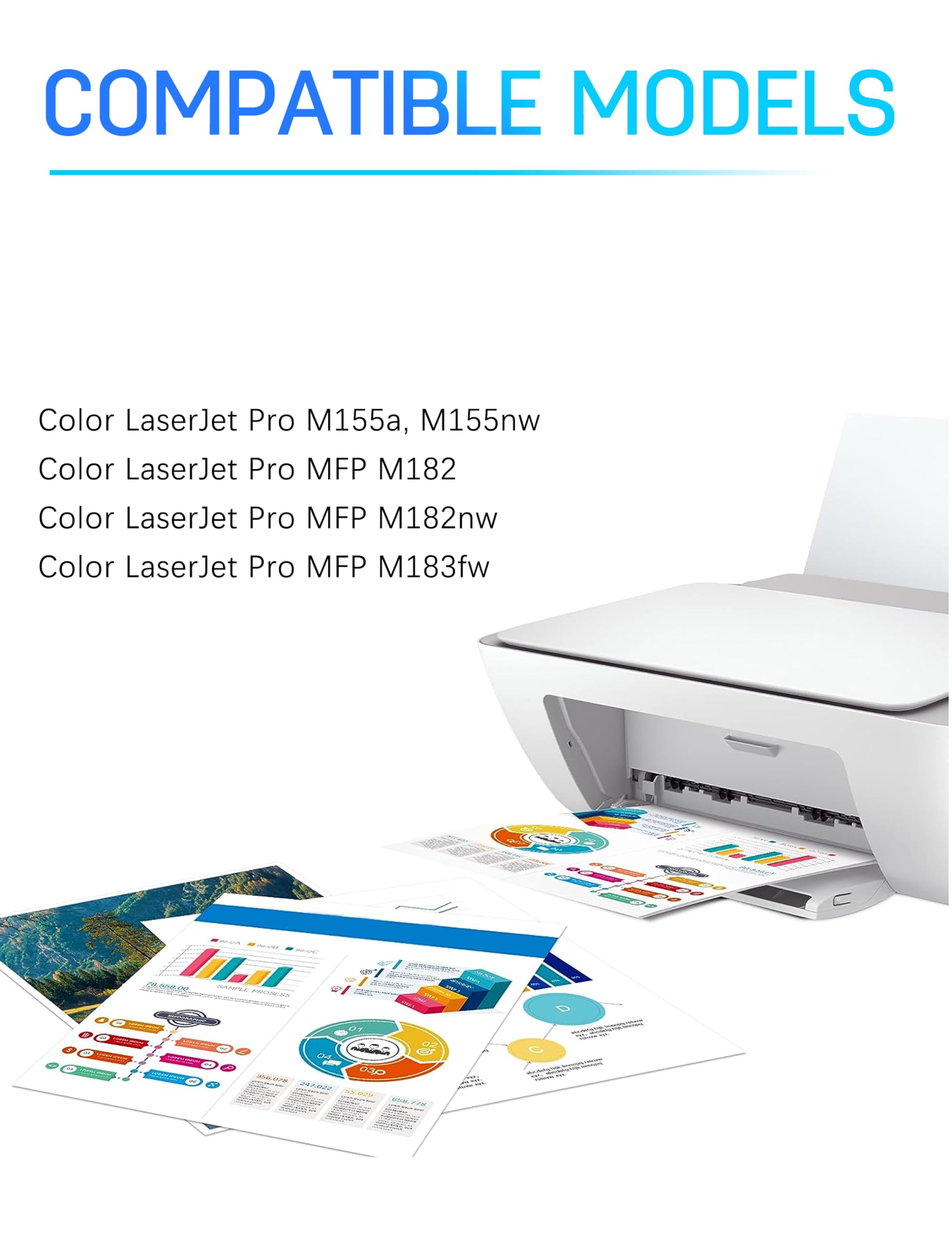 215a Toner cartridges 4 Pack Replacement for hp 215a Toner cartridges ...