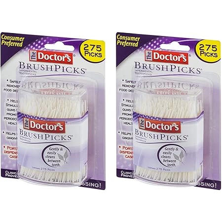 Amazon.com : The Doctor's BrushPicks Interdental Toothpicks, Helps ...