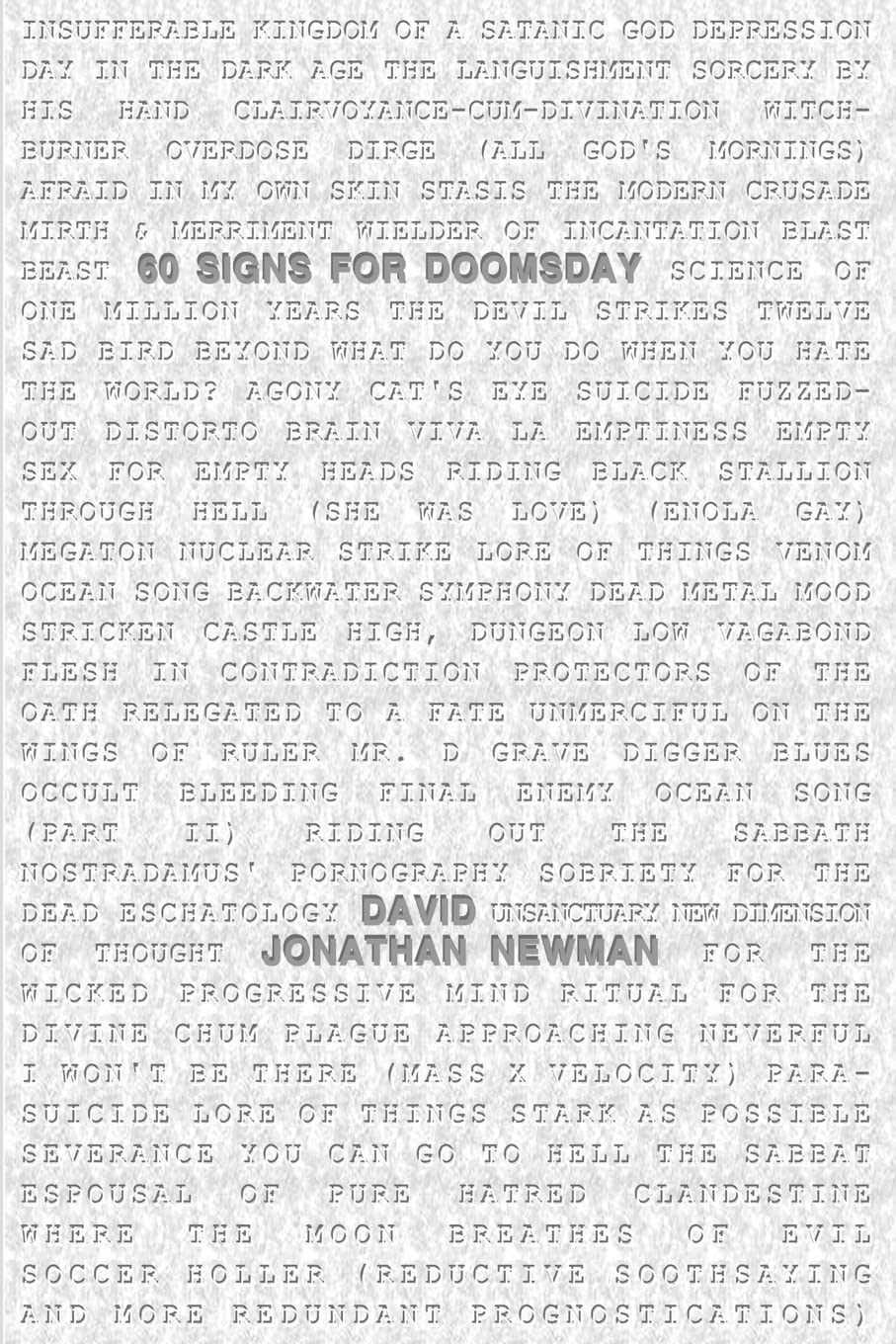 Amazon | 60 Signs for Doomsday | Newman, David | American