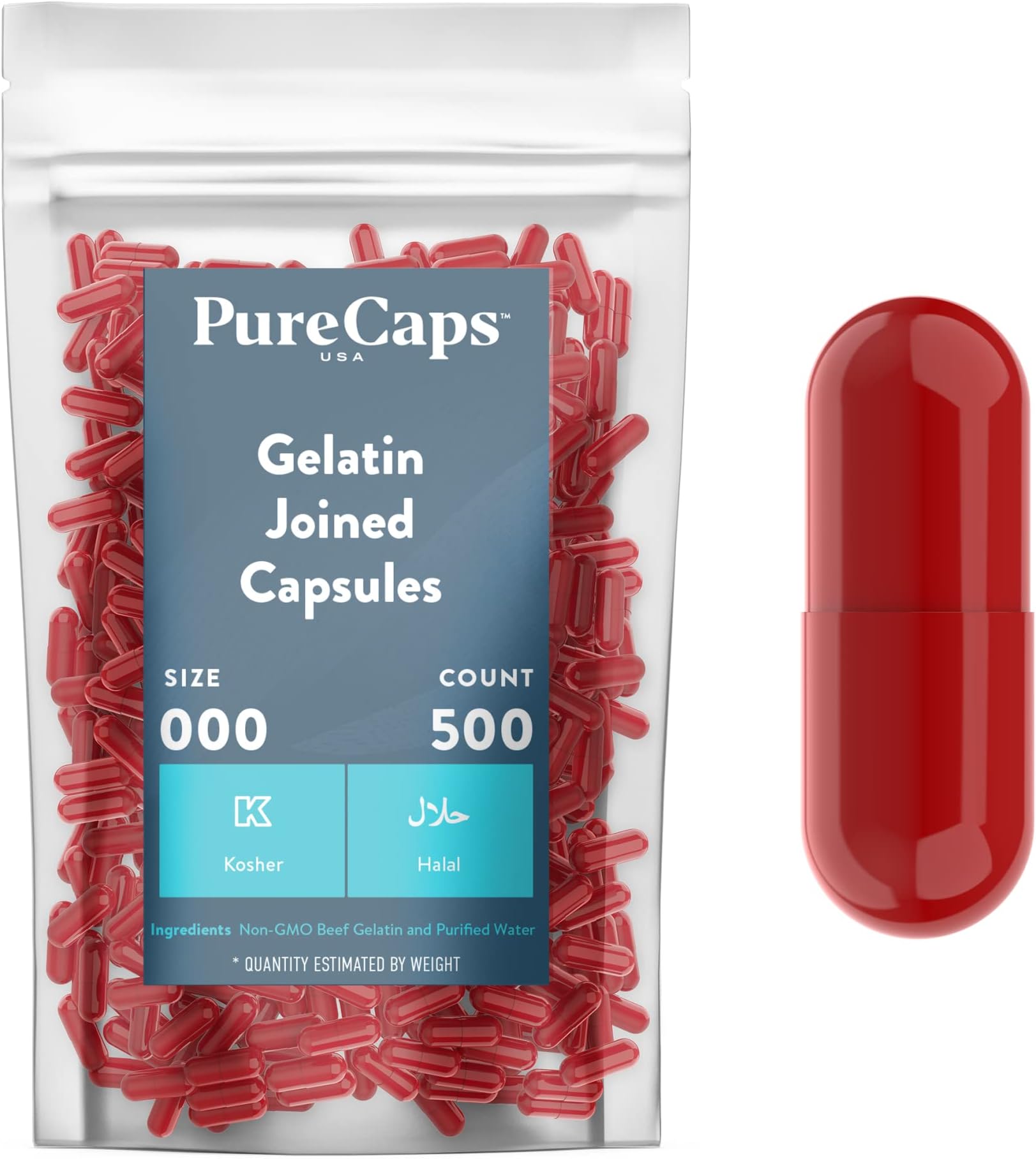 Amazon.com: PureCaps USA - Empty Gelatin Capsules Size 000, 1,000 Empty ...