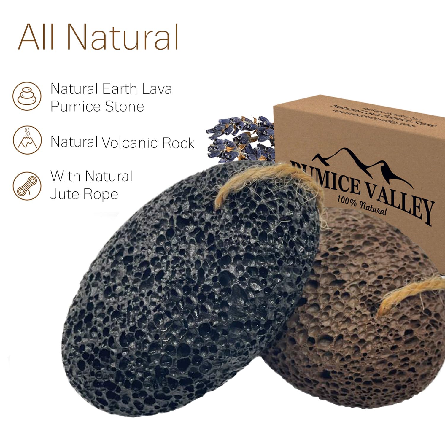 Snapklik.com : Pumice Stones For Feet - Natural Black Brown Earth Lava ...