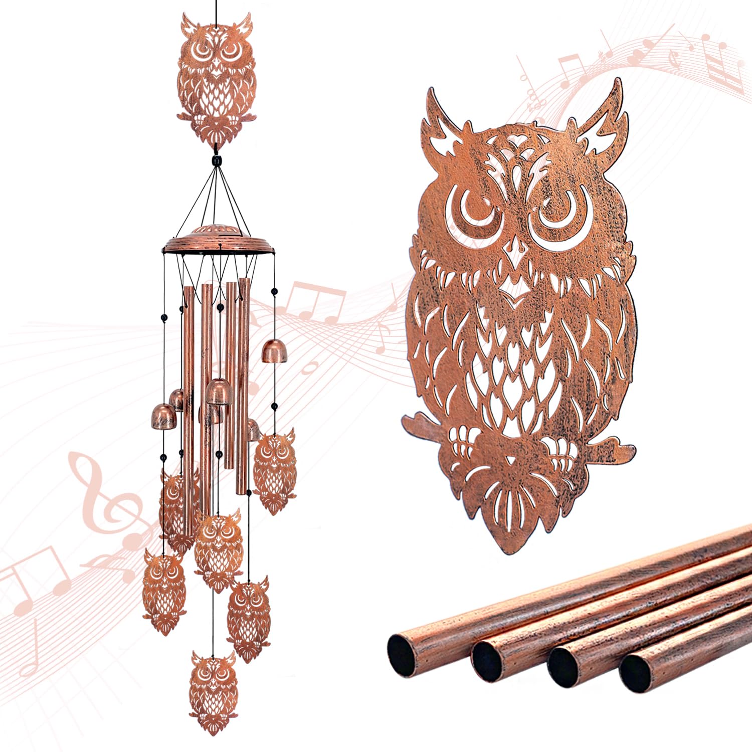 Amazon.com : Owl Wind Chimes Outdoor Owl Gifts for Women/Men/Mom/Wife ...
