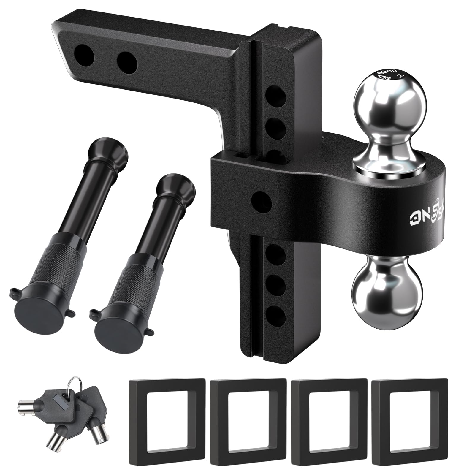 Amazon.com: Adjustable Trailer Truck Drop Hitch - Fits 2 Inch Receiver ...