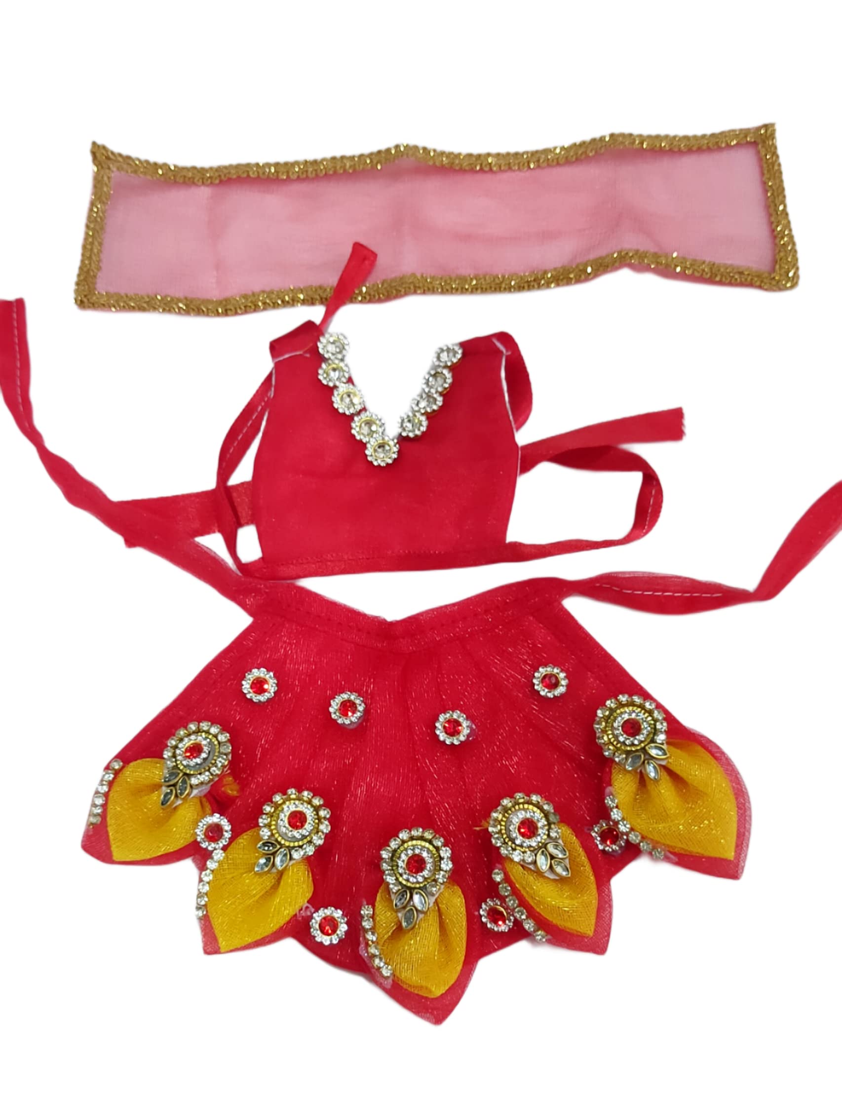 Buy Divine Creations Presenting MATA Rani Poshak, Maa Lehenga Chunri ...