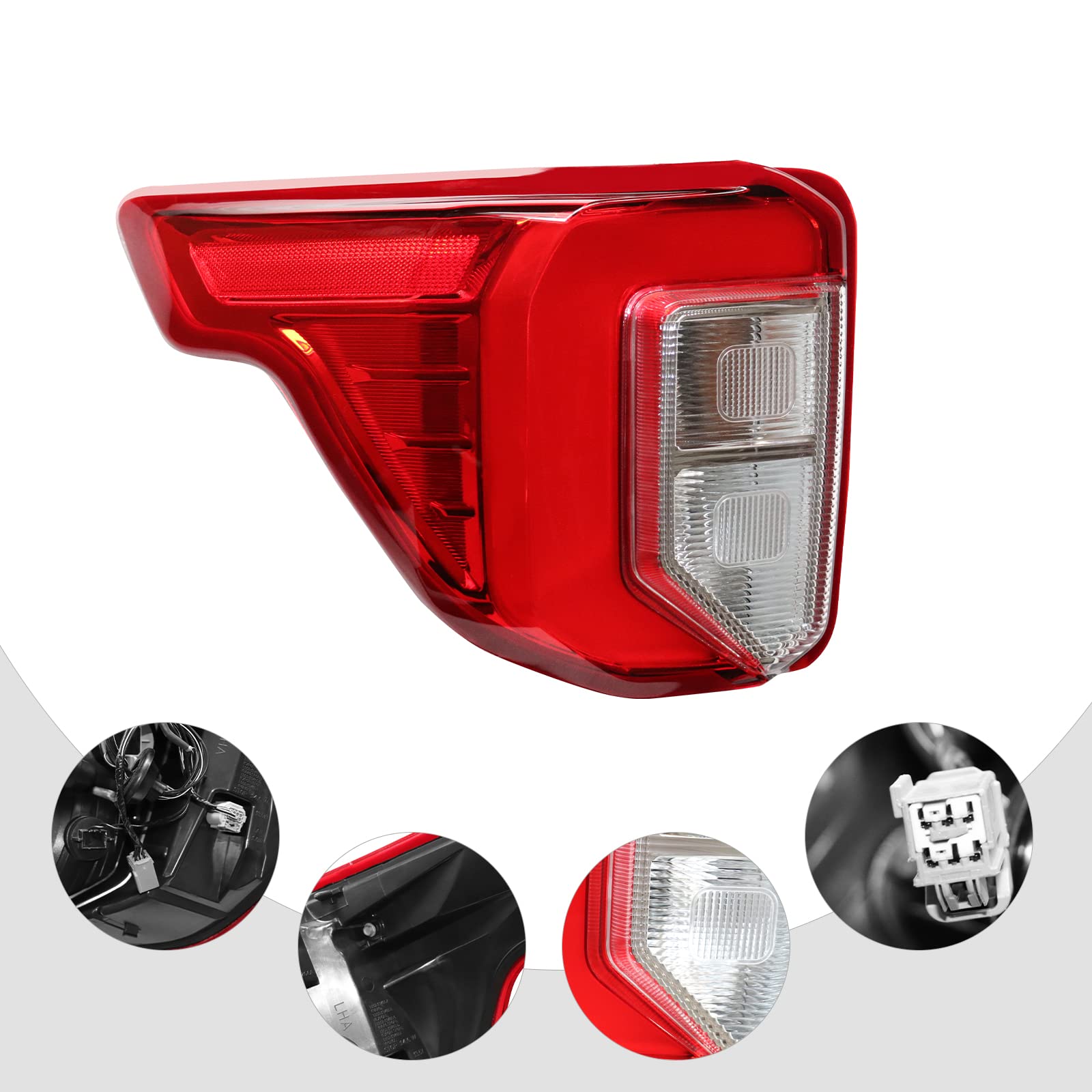 Snapklik.com : Left Tail Lights For 2020-2022 Ford Explorer Halogen+LED ...