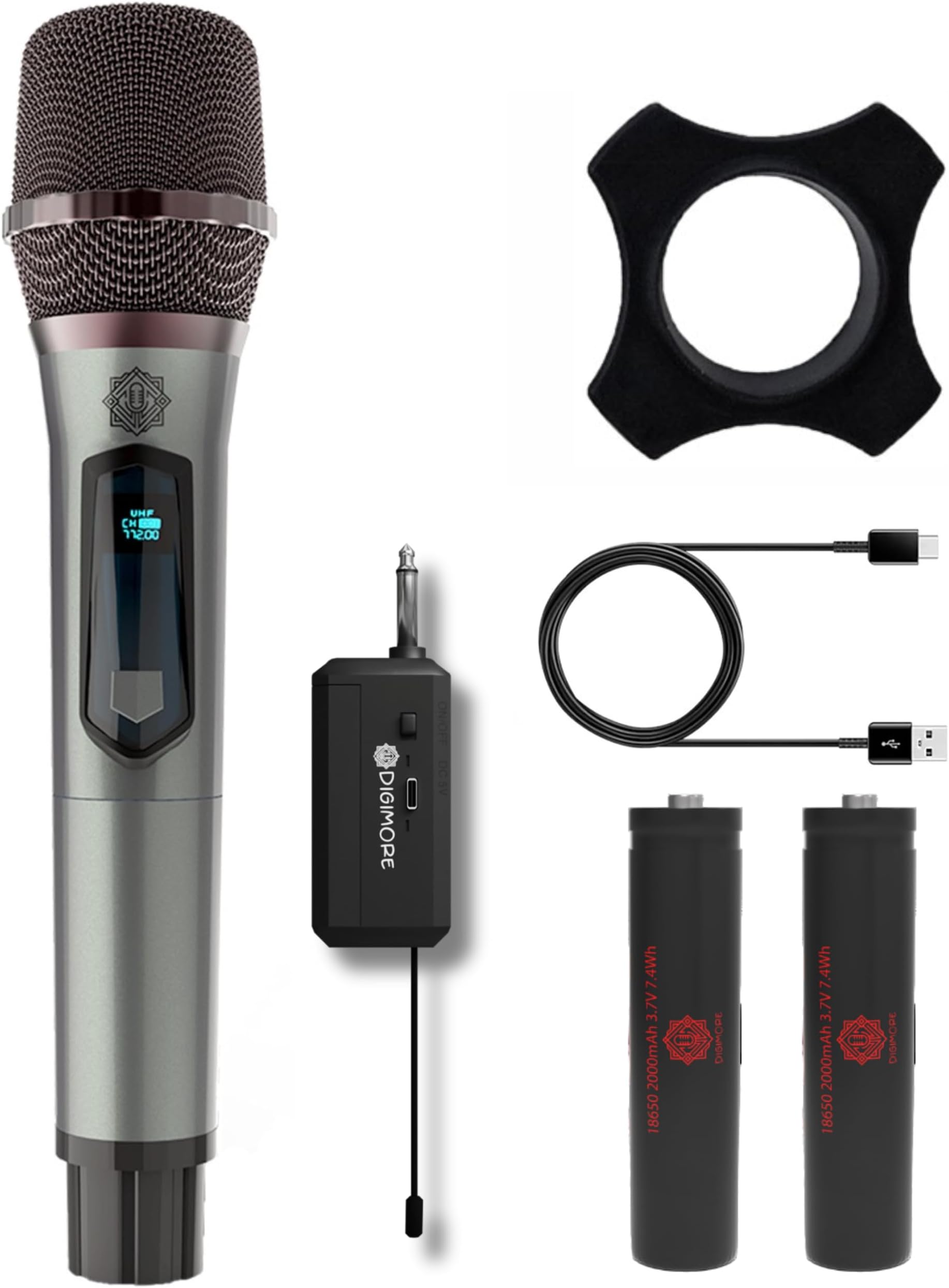 hayden HY-EC01-Echo UHF Wireless Handheld Dynamic Microphone System ...