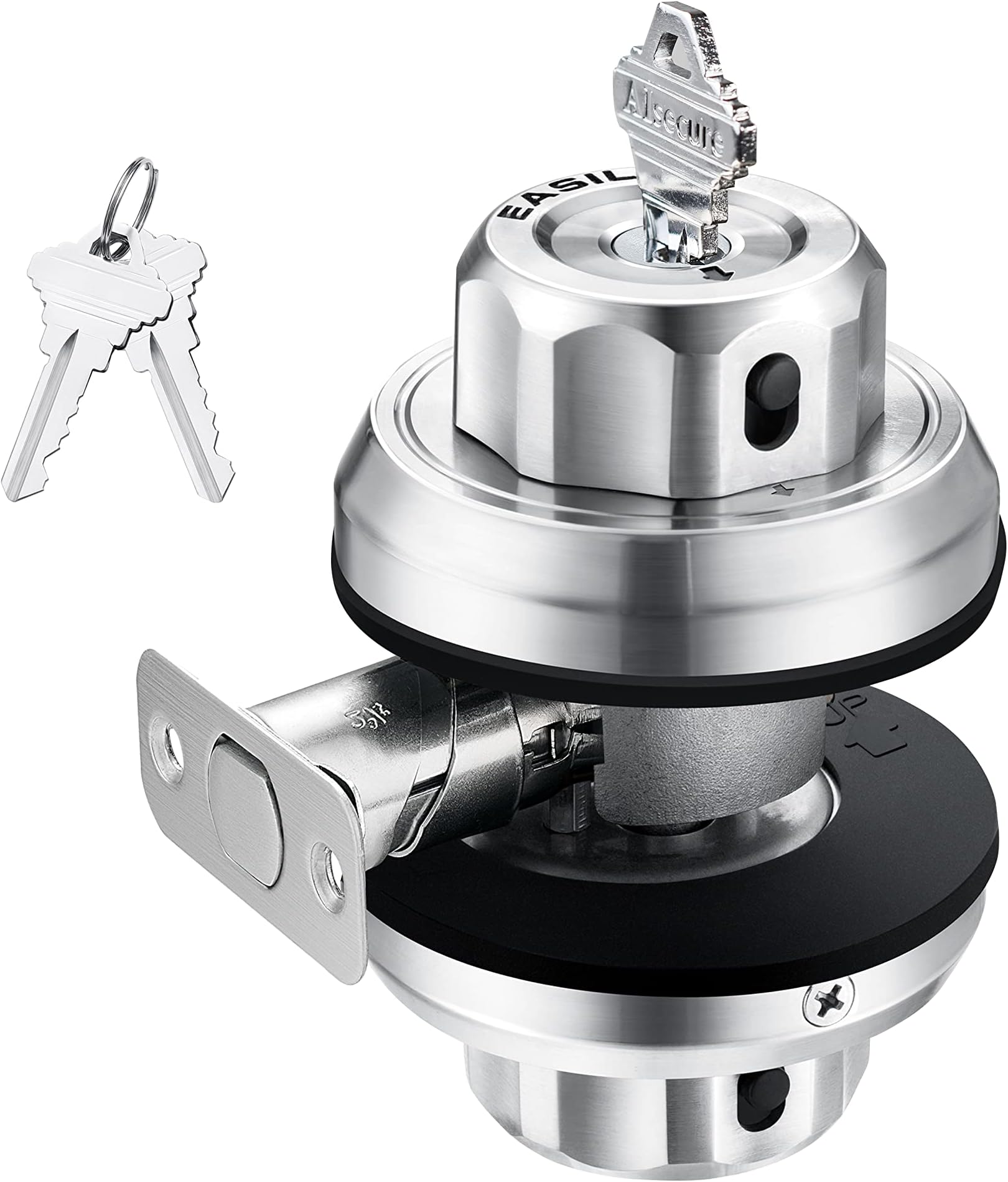 EASILOK Twist to Lock Front Door Lock Keyless with an Unpickable Night ...