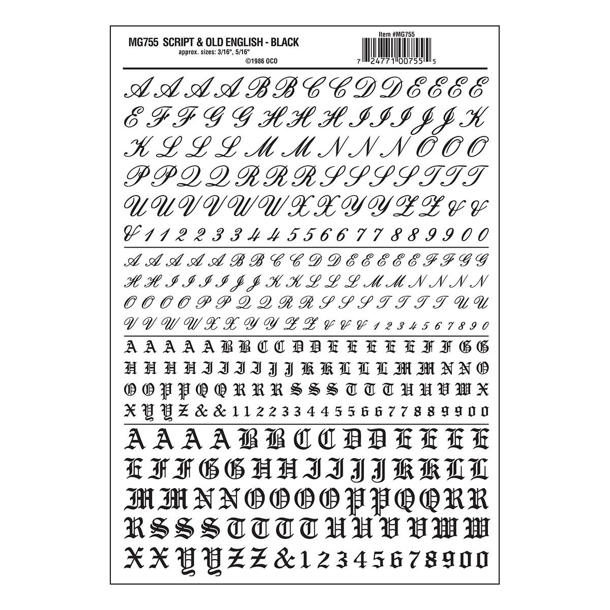 Old English Cursive Alphabet Chart