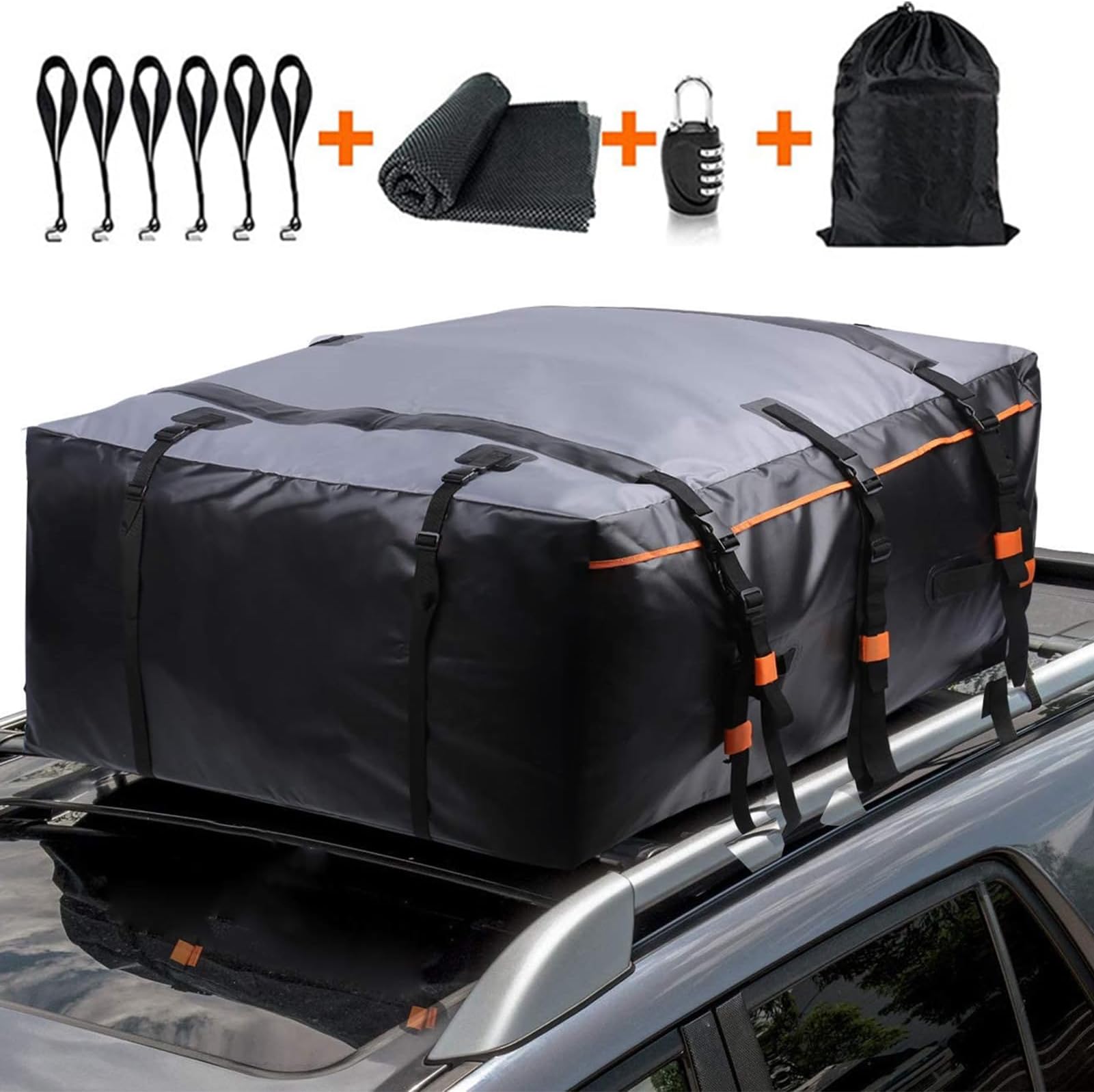 SKADE Car Rooftop Cargo Carrier Bag, 21 Cubic Feet 100% Waterproof ...