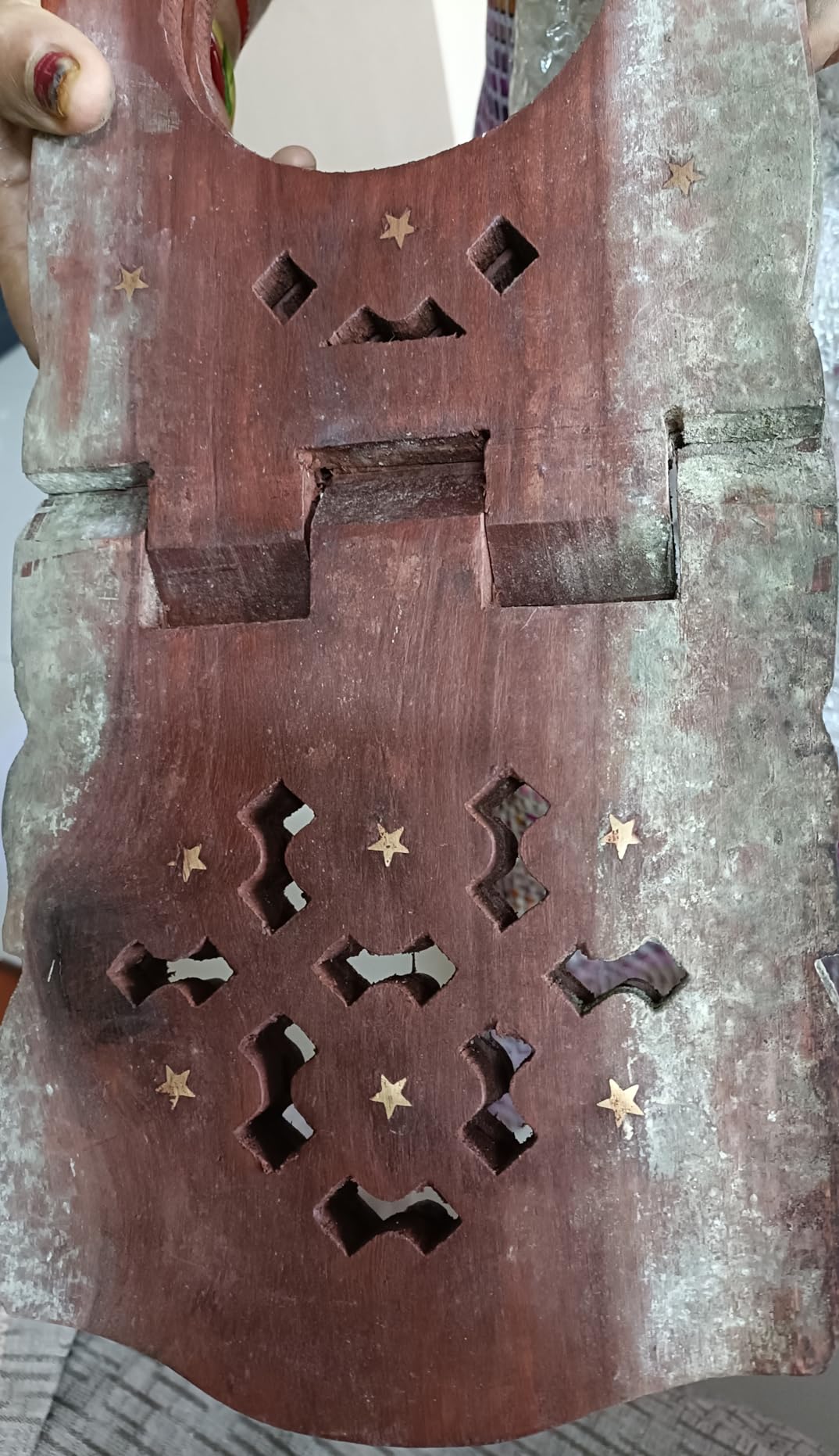 DOKCHAN Wooden Handcraft Fordable Religious Book Stand for bhagwat ...