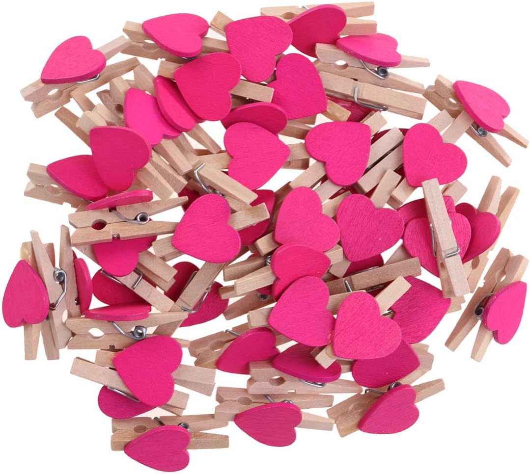 Amazon.com: NUOBESTY Woodsy Decor 50pcs Mini Wooden Clips Clothespins ...