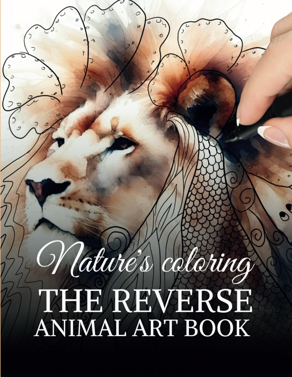 Amazon.com: Nature's coloring: The Reverse Animal Art Book: A Stress ...