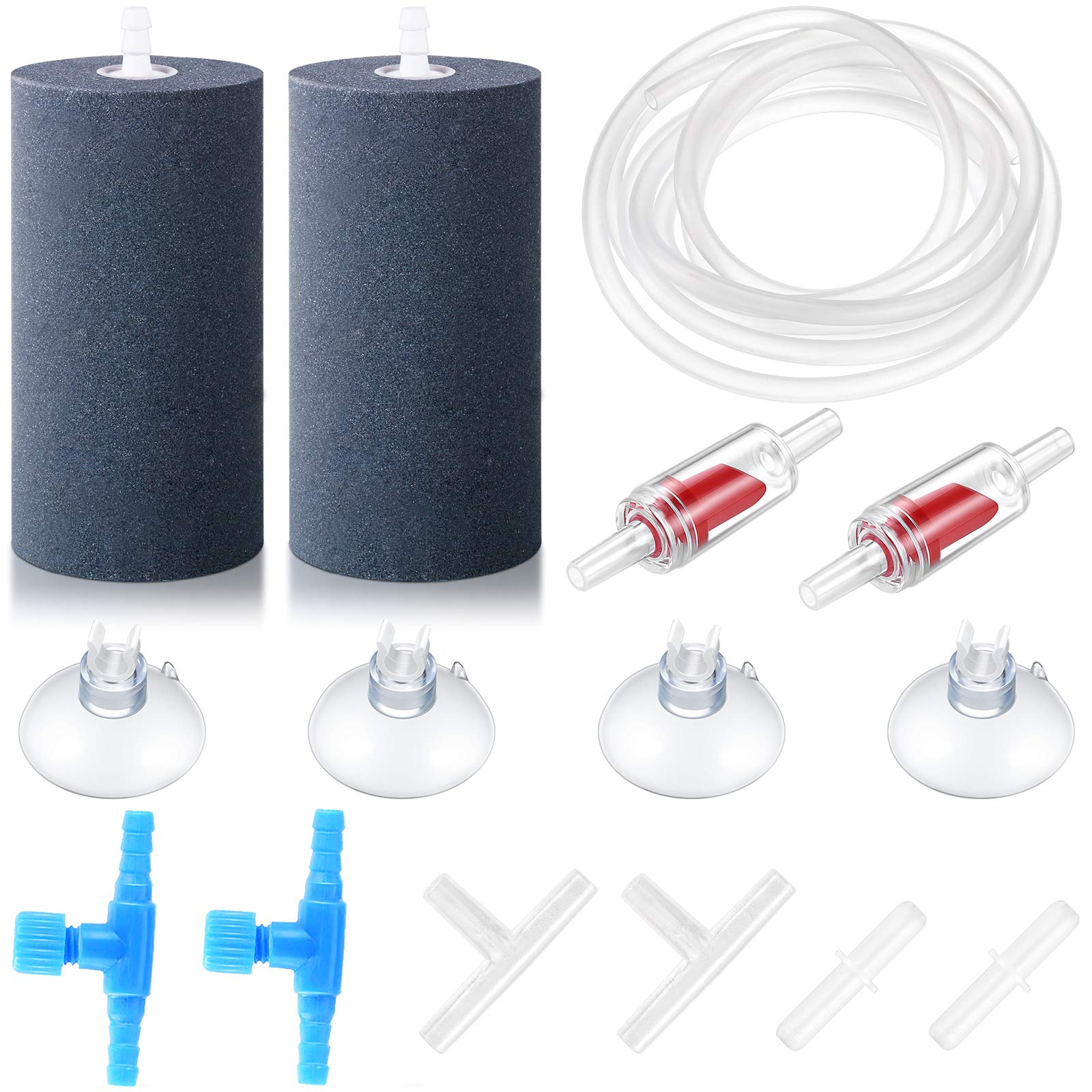 Buy 15 Piece Air Stone Cylinder Set, 2 Piece 4 Inch Aerator Bubble ...