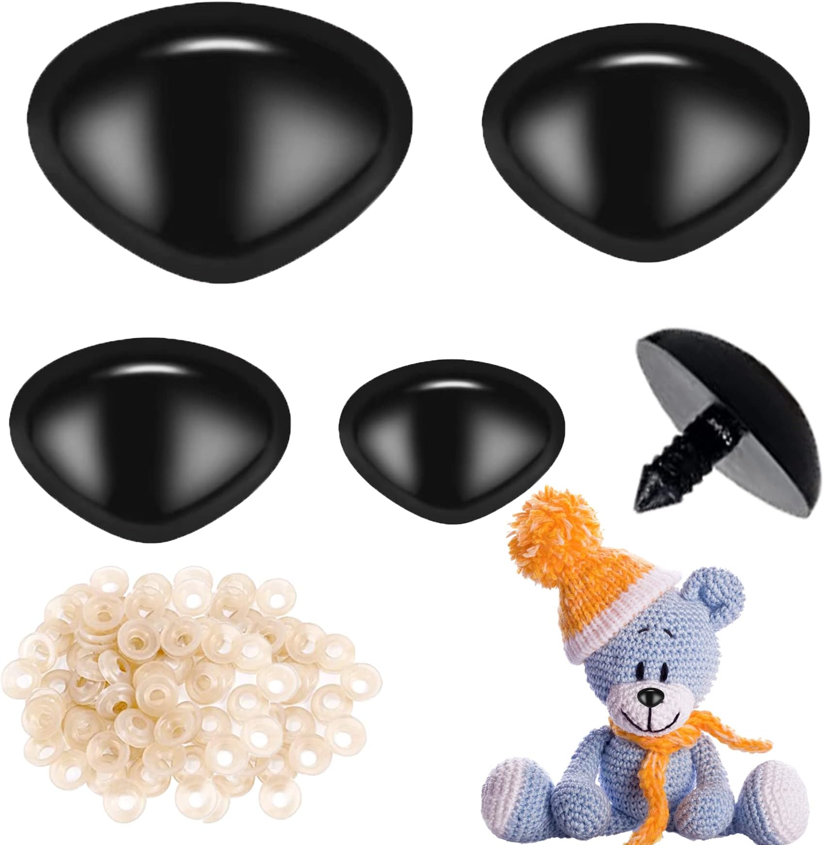 Amazon.com: Black Safety Craft Animal Nose for Bear Puppet Doll Made in ...