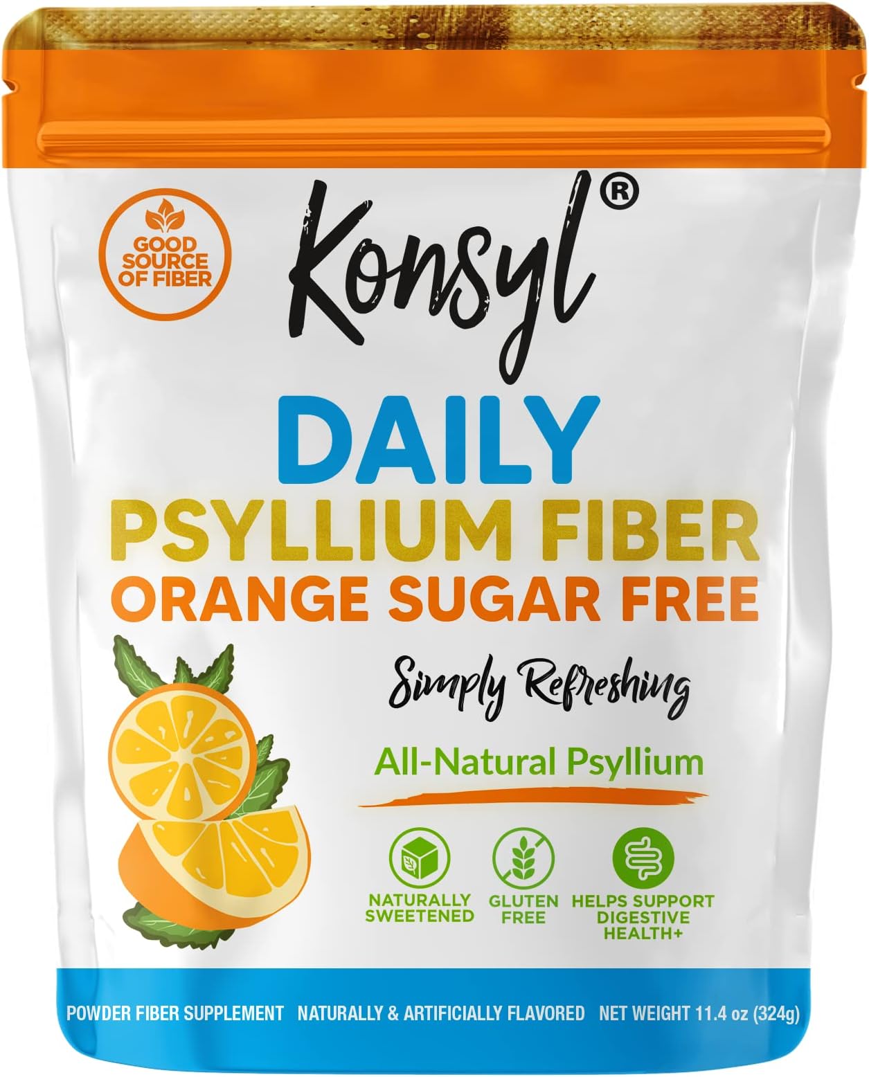 Amazon.com: Konsyl Daily Psyllium Fiber Orange Sugar Free : Health ...