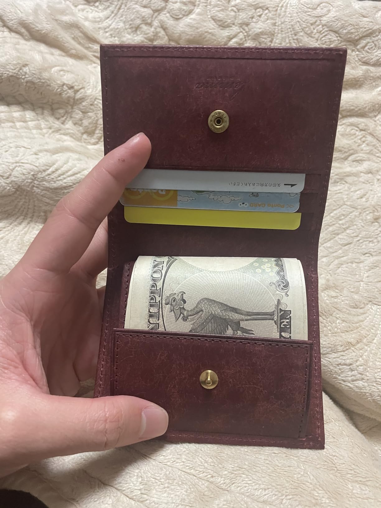 Amazon.co.jp: Lemma Marisco Bifold Wallet, Compact Wallet, Genuine ...