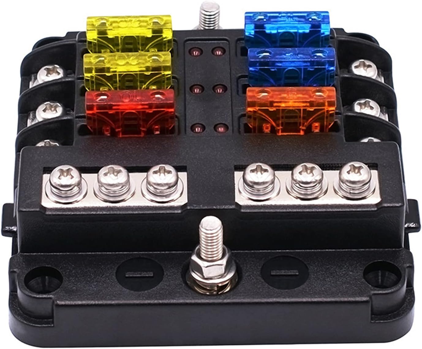 ciyeu 6-Way Waterproof Fuse Block,with LED Indicator 12 Circuits with ...