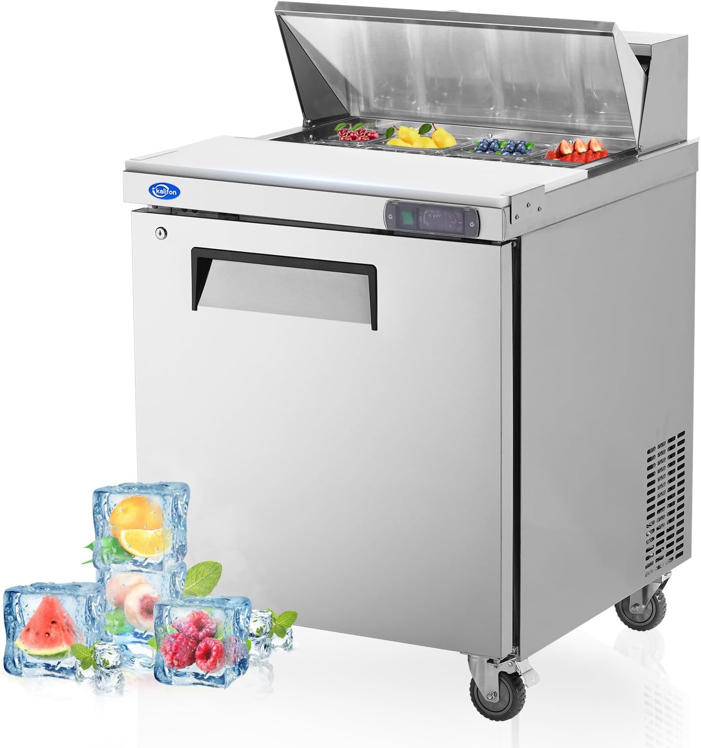 Amazon.com: 27" W 1 Door Refrigerator Sandwich Salad Prep Table ...