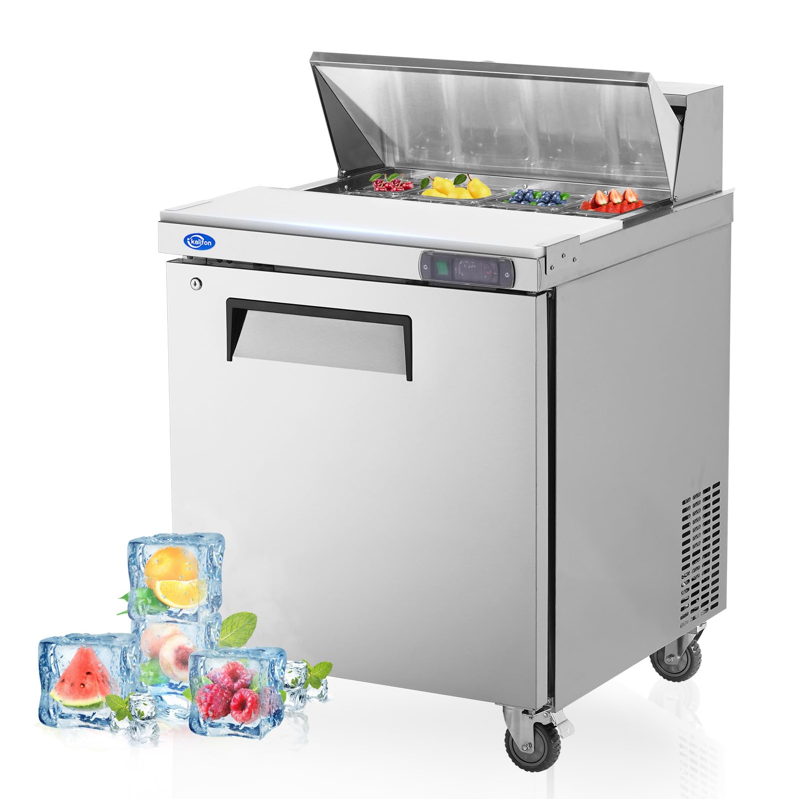 Amazon.com: 27" W 1 Door Refrigerator Sandwich Salad Prep Table ...