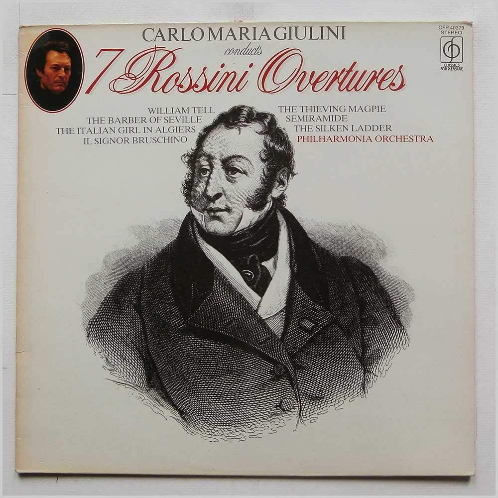 7 Rossini Overtures [LP] by Carlo Maria Giulini / Philharmonia ...
