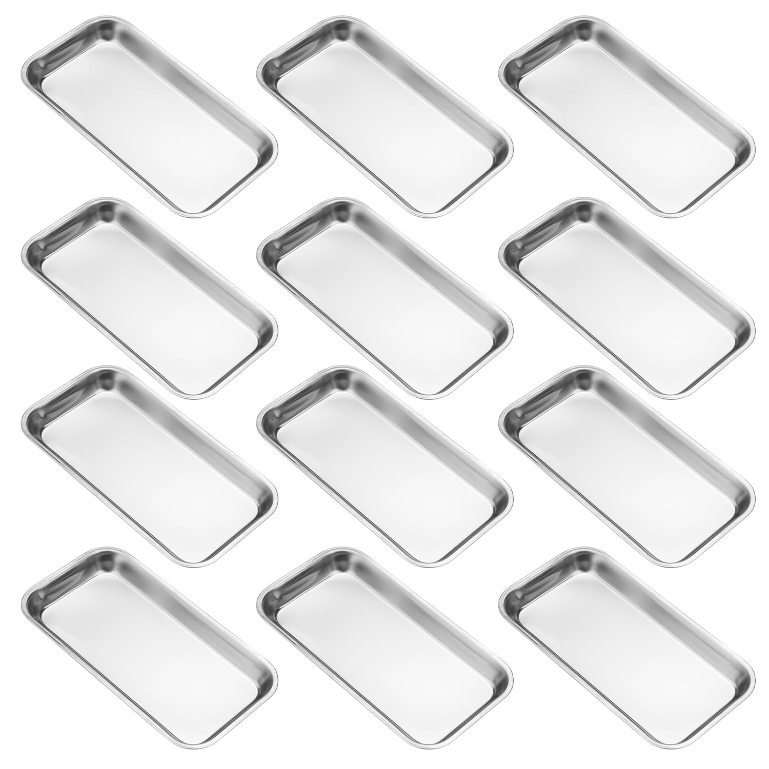 Amazon.com: 12 PCS 8.86 x 4.7 Inch Small Surgical Tray, Stainless Steel ...