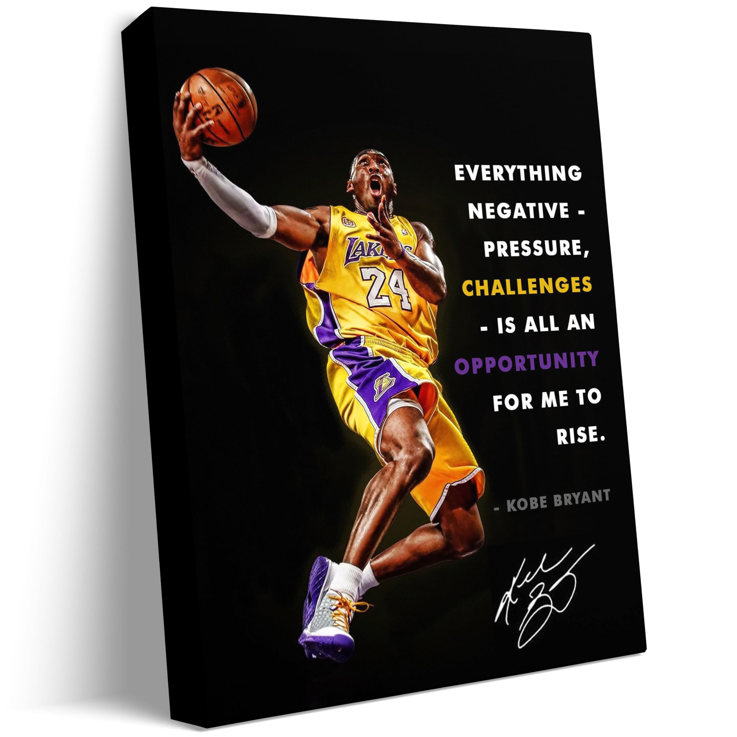 Kobe Bryant Quote Poster Kobe Bryant Canvas Mamba ART Kobe Bryant