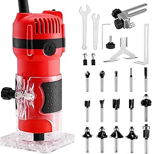 SILVEL Wood Router, 800W Wood Routers for Woodworking, 6.5Amp 1.25HP ...