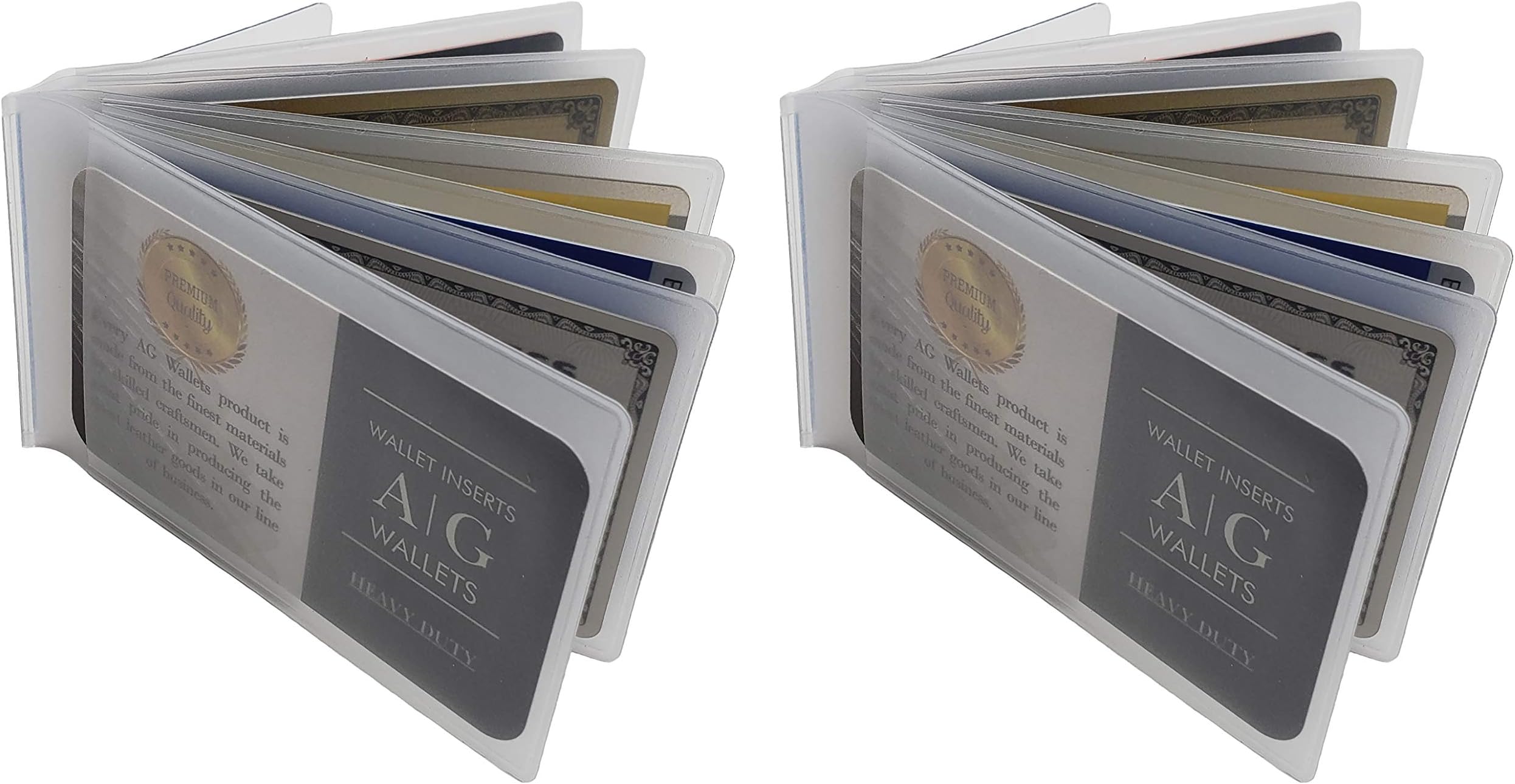 Amazon.com: Pack of 2 Wallet Inserts Clear Plastic Vinyl Picture and ...