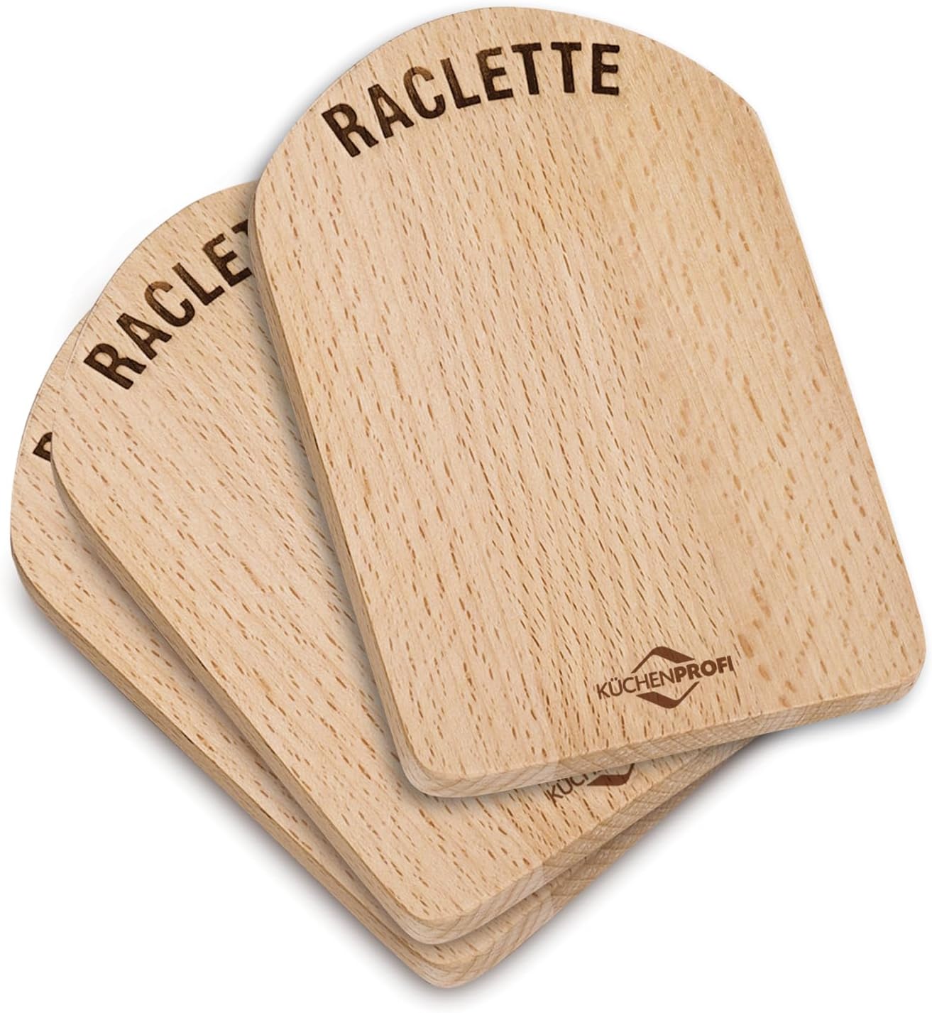 Amazon.com: Küchenprofi 1748001000 Raclette Boards Wood (Set of 4 Steel ...