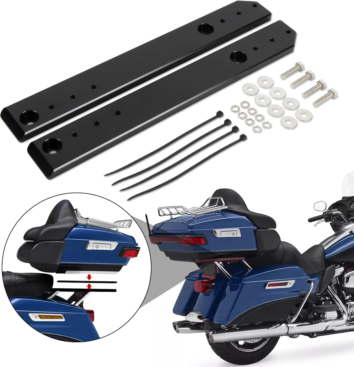 Amazon.com: PSLER Trunk Luggage Relocator Kit Mount Tour Pak Pack ...