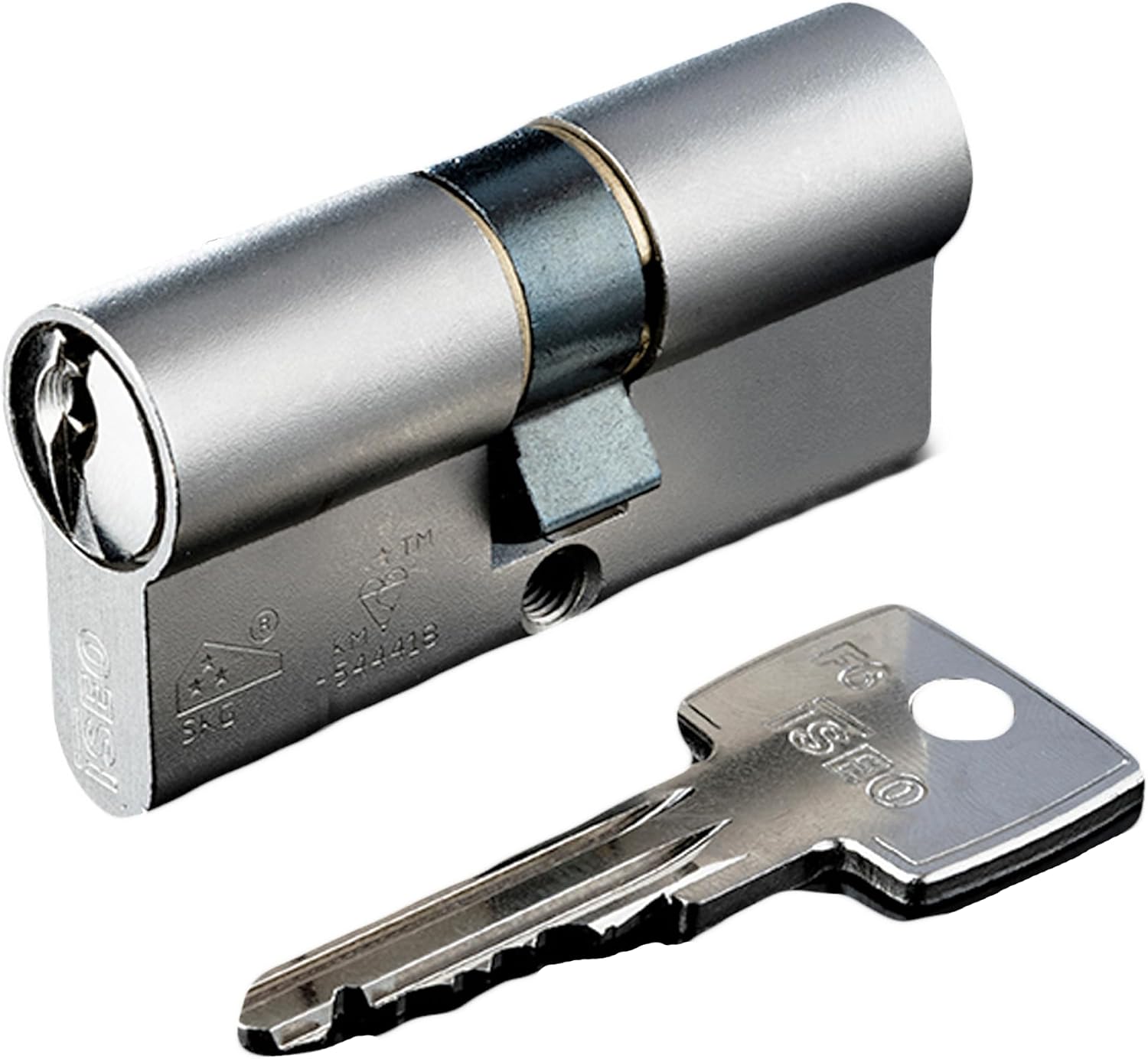 Iseo f6 1 Star Euro Cylinder Lock - 40/40 (80mm) / 35:10:35 - Nickel ...