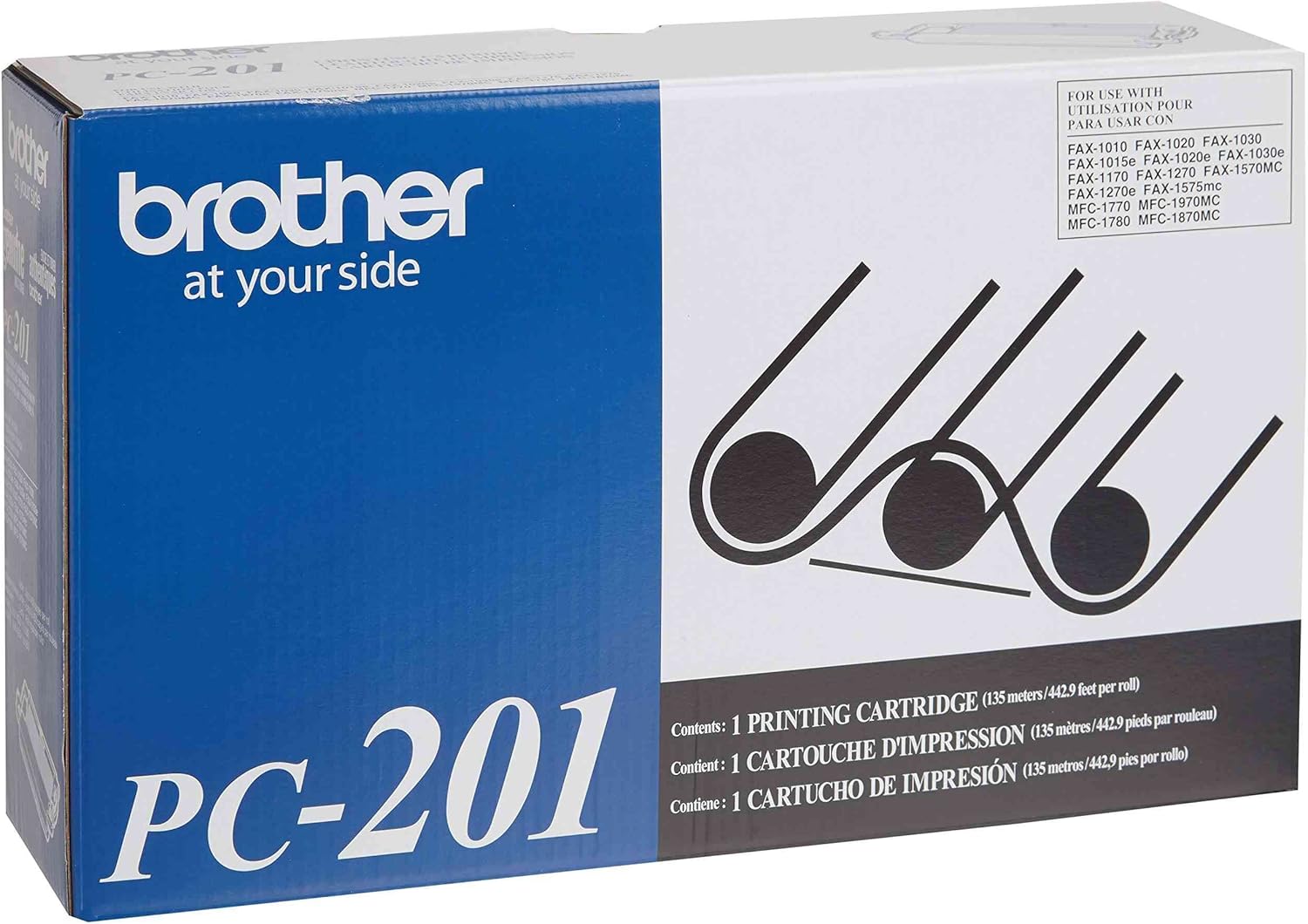 Amazon.com: Brother Genuine Brand Name, OEM PC201 (PC-201) Black ...