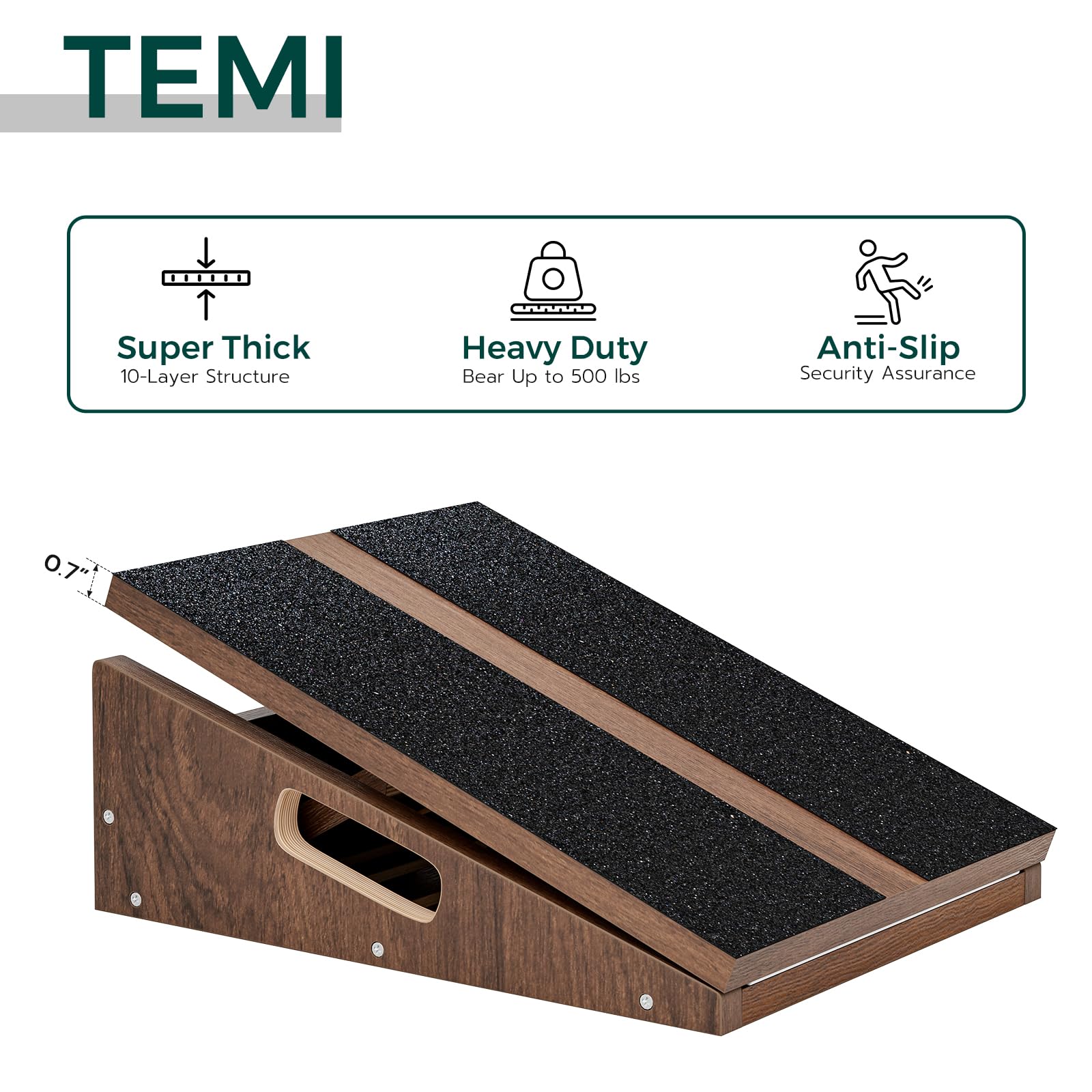 Snapklik.com : TEMI Calf Stretcher Slant Board - Professional Incline ...