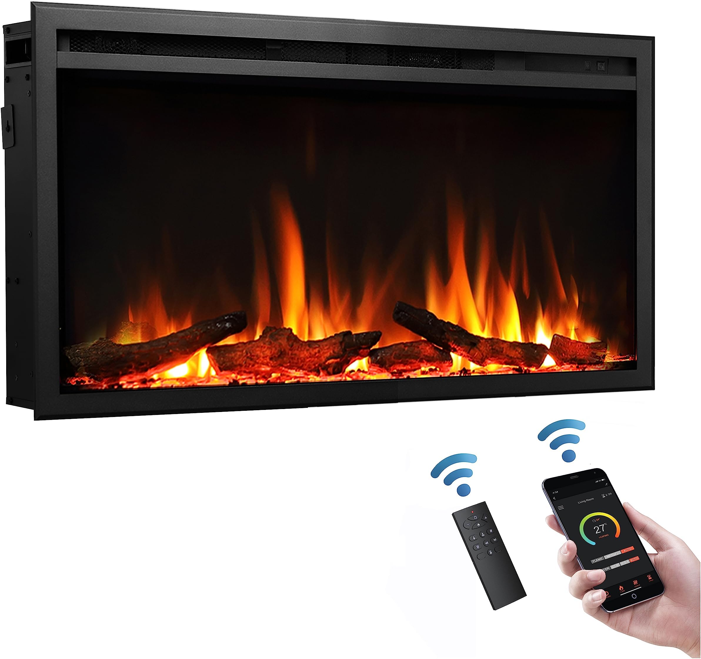 Amazon.com: LegendFlame 33" W Austin in Wall Recessed & Wall Mounted ...