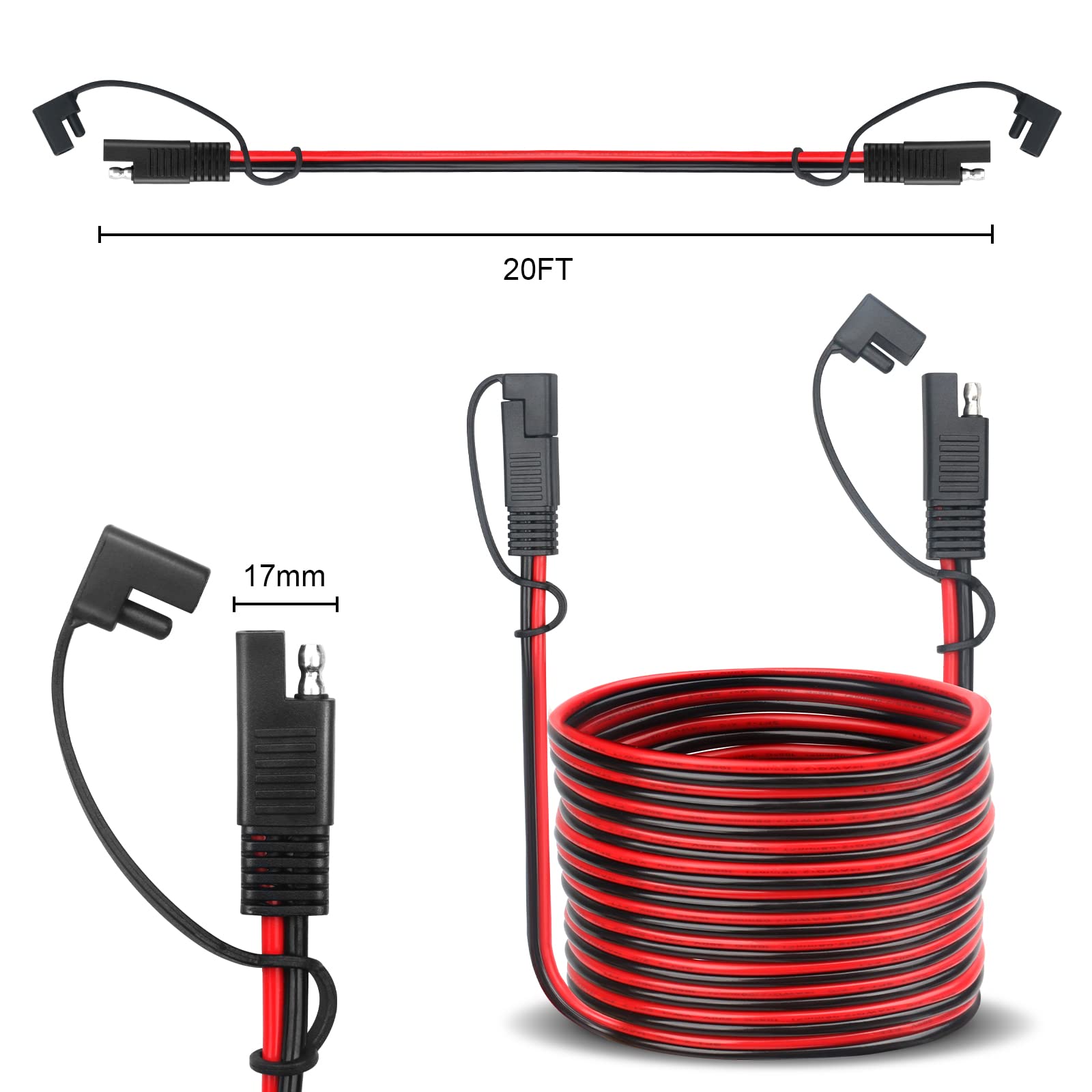 Snapklik.com : PAEKQ 10AWG SAE Connector Extension Cable Quick ...
