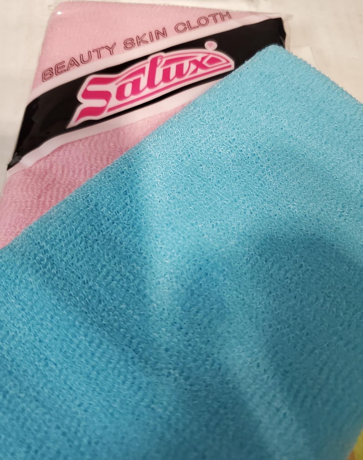 Salux Nylon Japanese Beauty Skin Bath Wash Cloth/towel (3) Blue Yellow ...