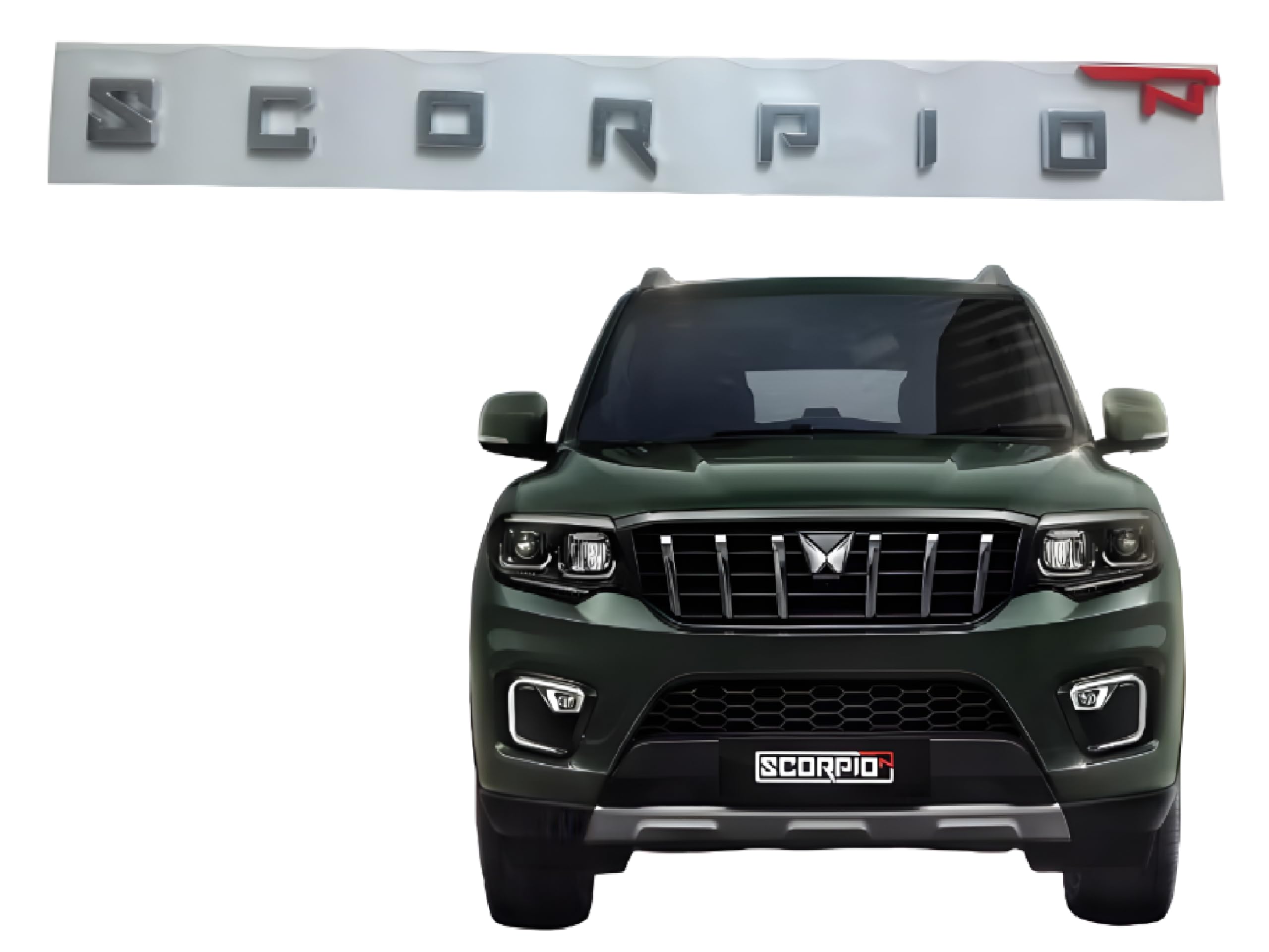 SF SmartFix Scorpio N Car 3D Bonnet Letter Alphabets Chrome Logo Emblem ...