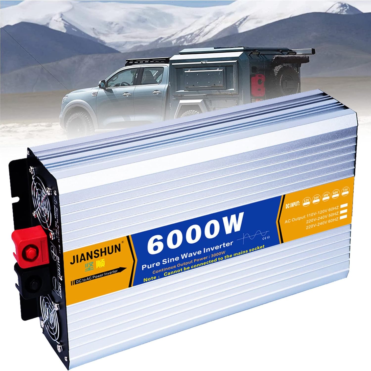 3000 W 4000 W 5000 W 6000 W 8000 W Reine Sinuswellen-Wechselrichter DC 12 V/24 V/48 V/60 V auf ...