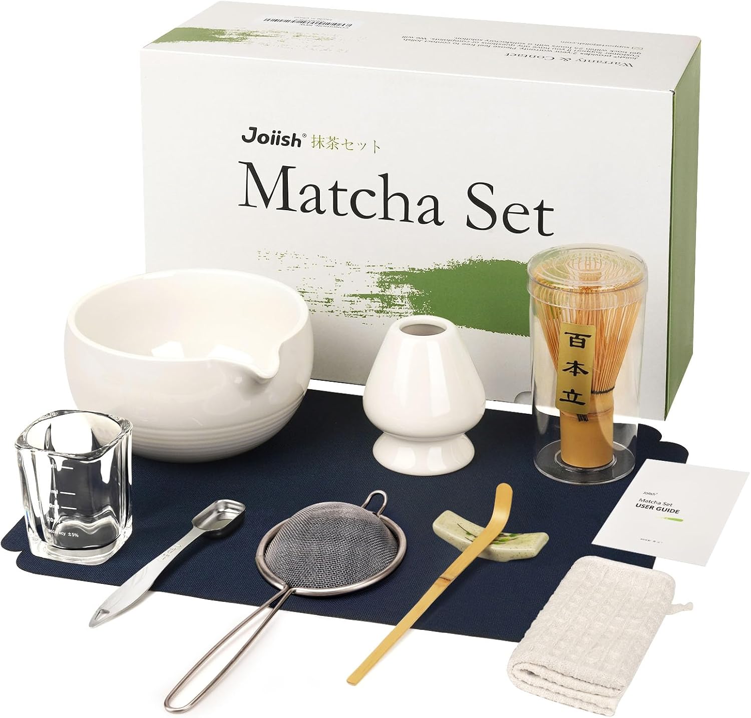 Amazon.com: Joiish Matcha Tea Kit 10-Pcs Set, Whisk and Bowl with Spout ...