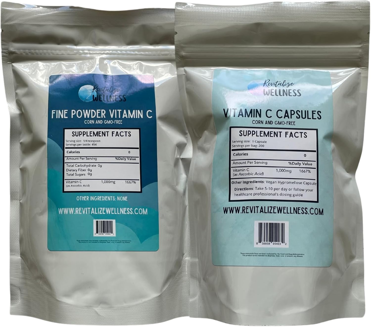 Amazon.com: Revitalize Wellness Bundle | Fine Powder Vitamin C as ...