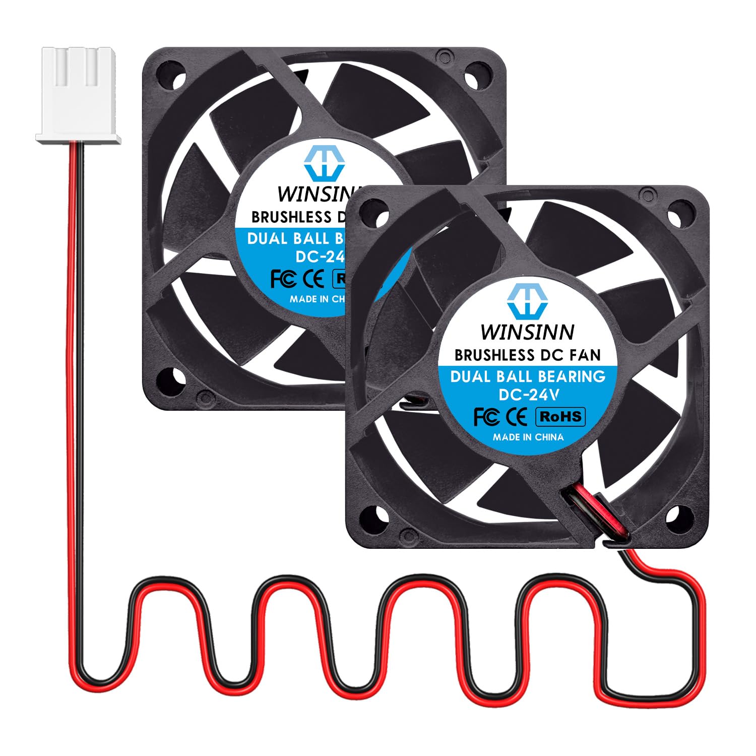 Snapklik.com : WINSINN DC 60mm Fan 24V 6025 Dual Ball Bearing Brushless ...