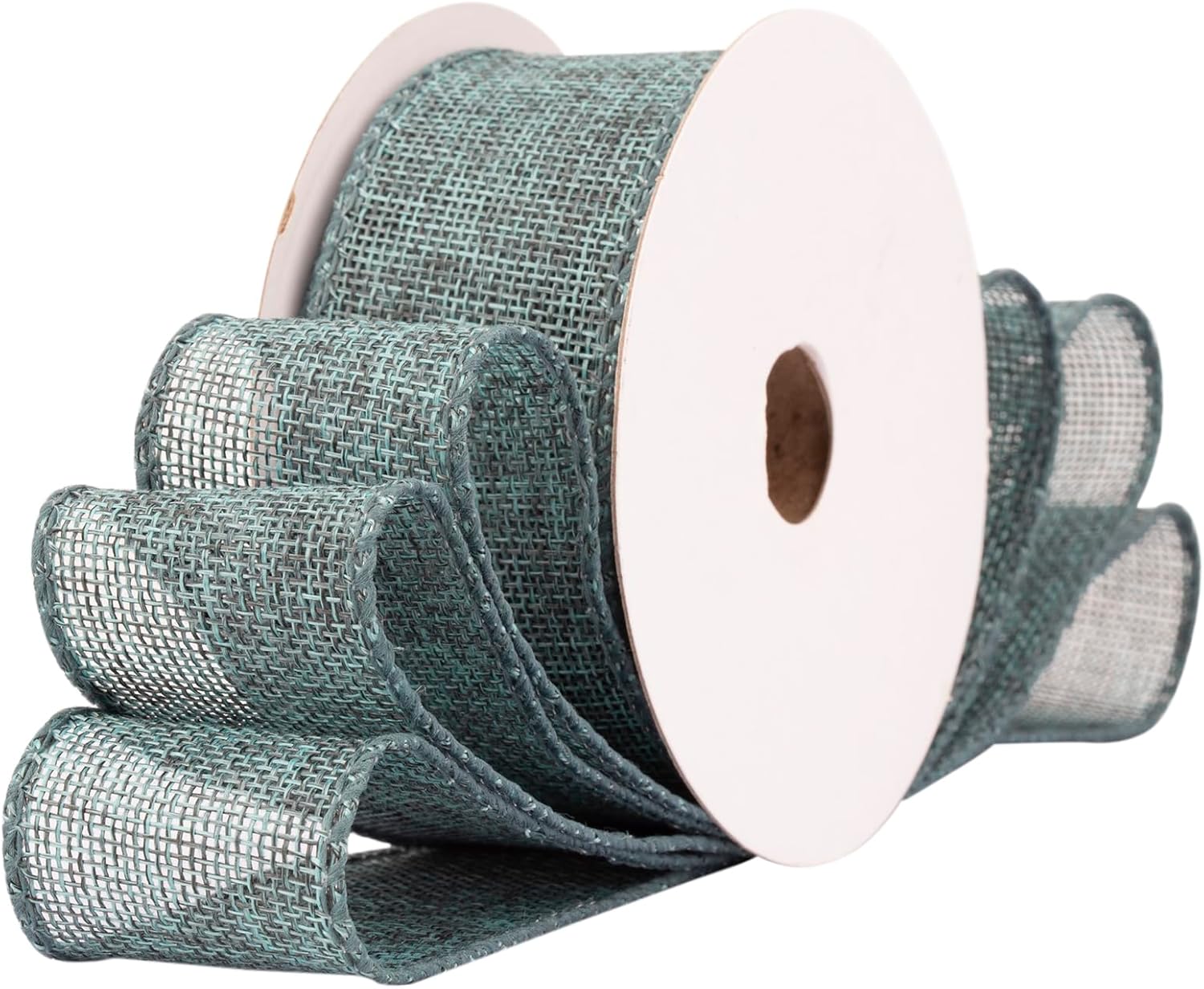 Amazon.com: Teal Burlap Ribbon 1.5 Inch Wired Burlap Ribbon for Gift ...