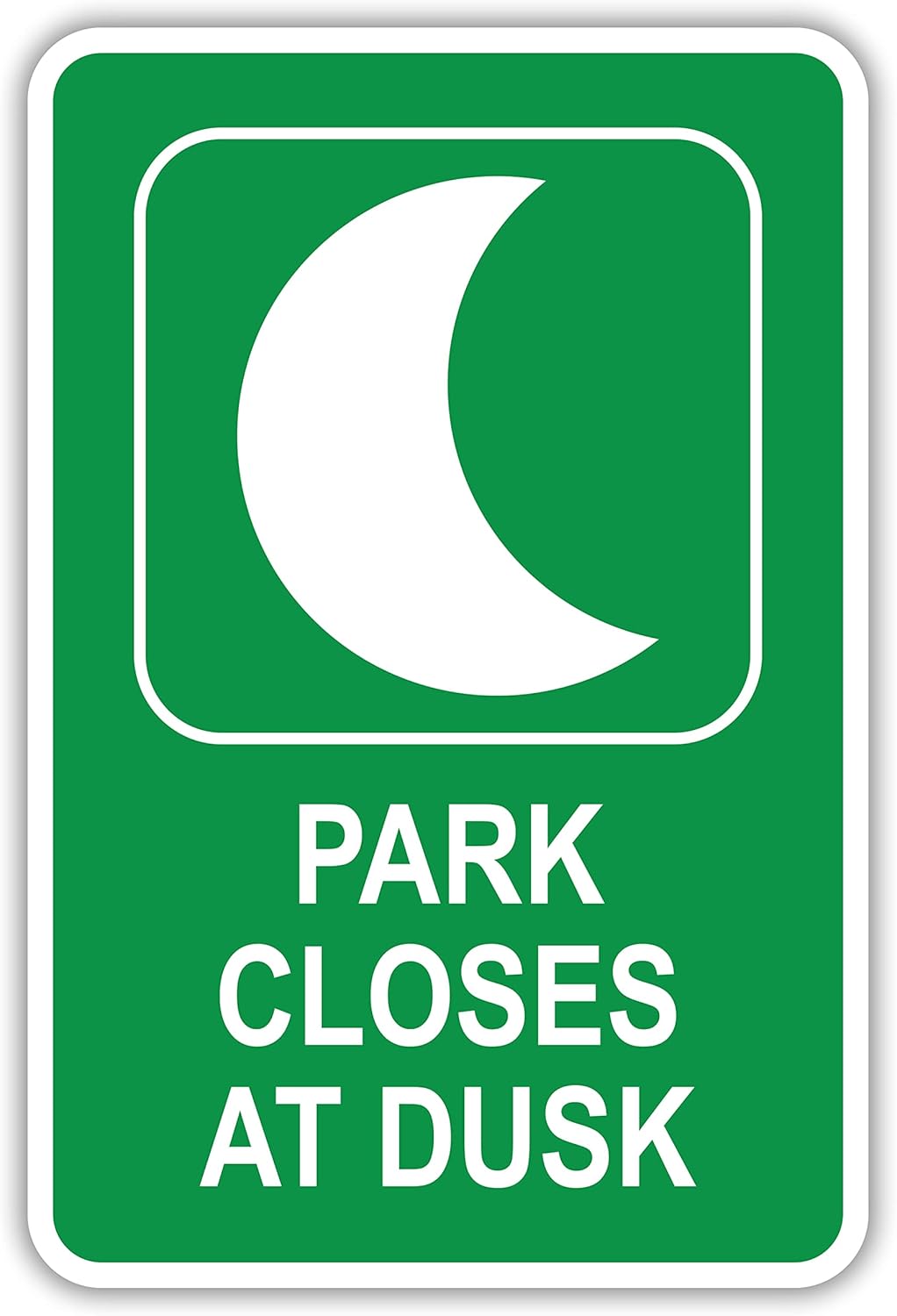 Amazon.com: Park Closes At Dusk Aluminum Sign - Metal Sign, Closed Sign ...