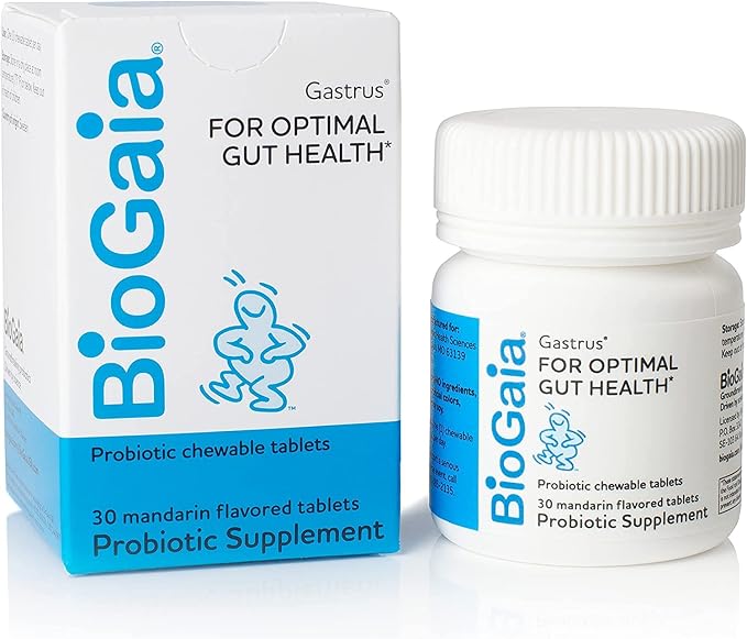 Amazon.com: BioGaia Gastrus Chewable Tablets, Adult Probiotic ...