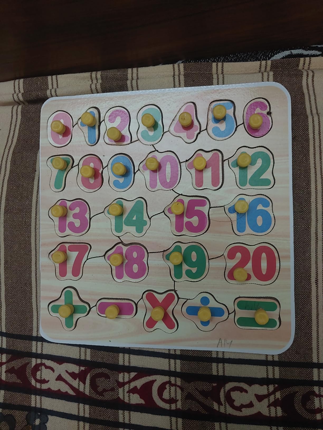 PopPlop Wooden 1-20 Number Learning Toys | Toy Board Puzzle for Kids ...