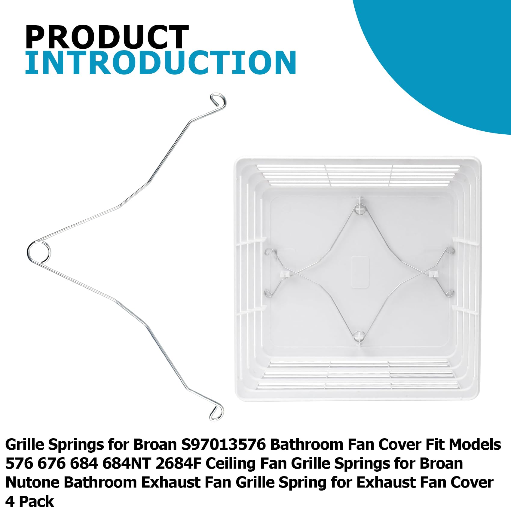 Snapklik.com : Grille Springs For Broan S97013576 Bathroom Fan Cover ...