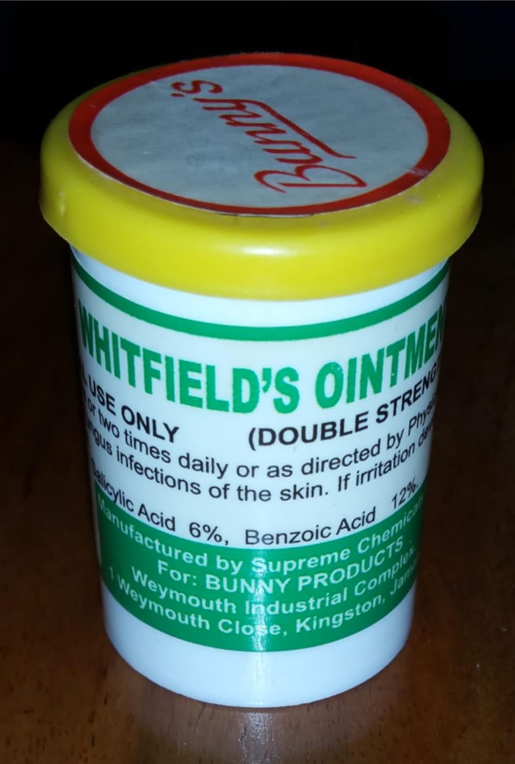 Amazon.com: Bunny's Jamaican Whitfield's Ointment 28g, Double Strength ...
