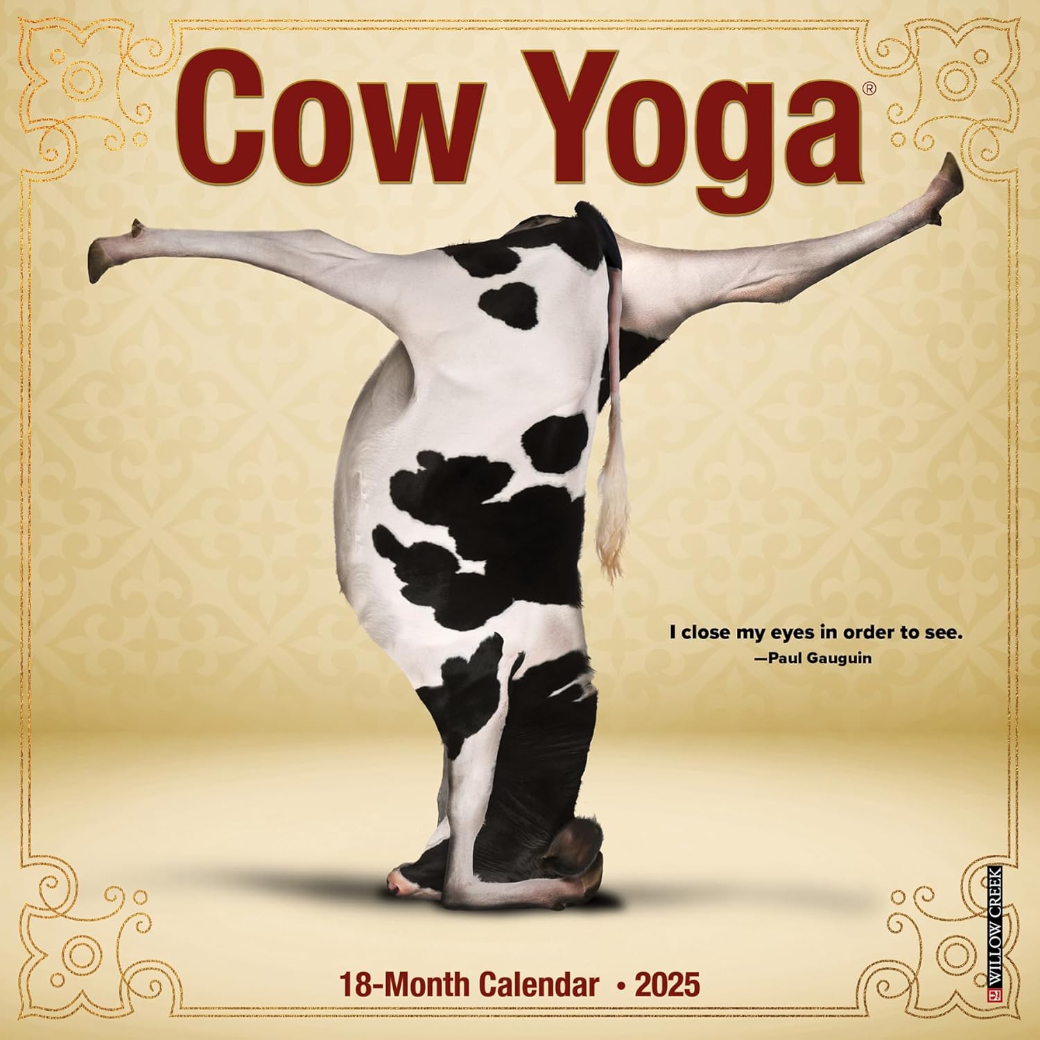 Amazon.com: Willow Creek Press Calendars, Cow Yoga 2025 Mini Wall ...