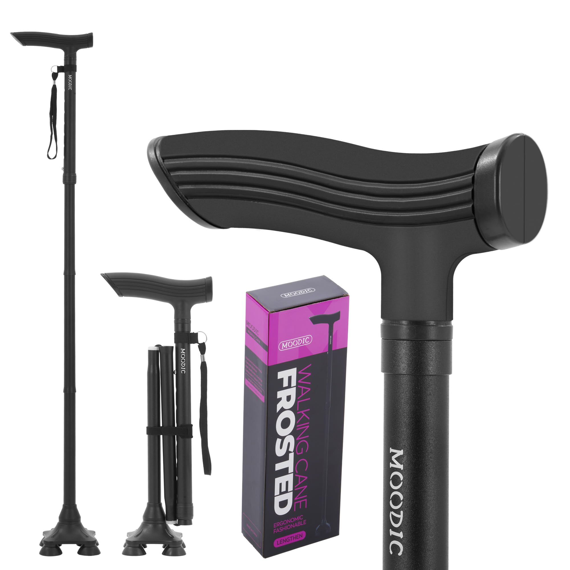 MOODIC Walking Canes for Seniors Balance with Extended and Thickened ...
