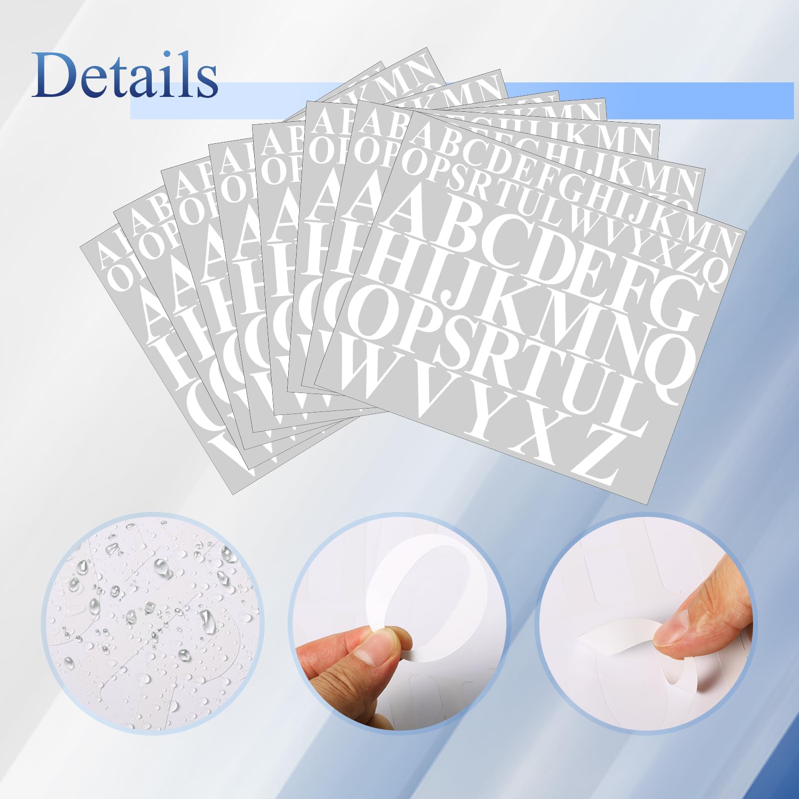 Large Capital Letter Stickers Waterproof 416pcs Alphabet Stickers Set ...